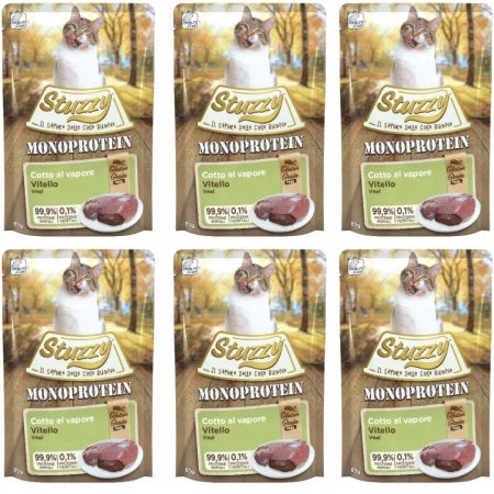 Stuzzy Karma Monoproteinowa dla Kota Cielęcina 6x85g | Sklep TuZwierzaki.pl